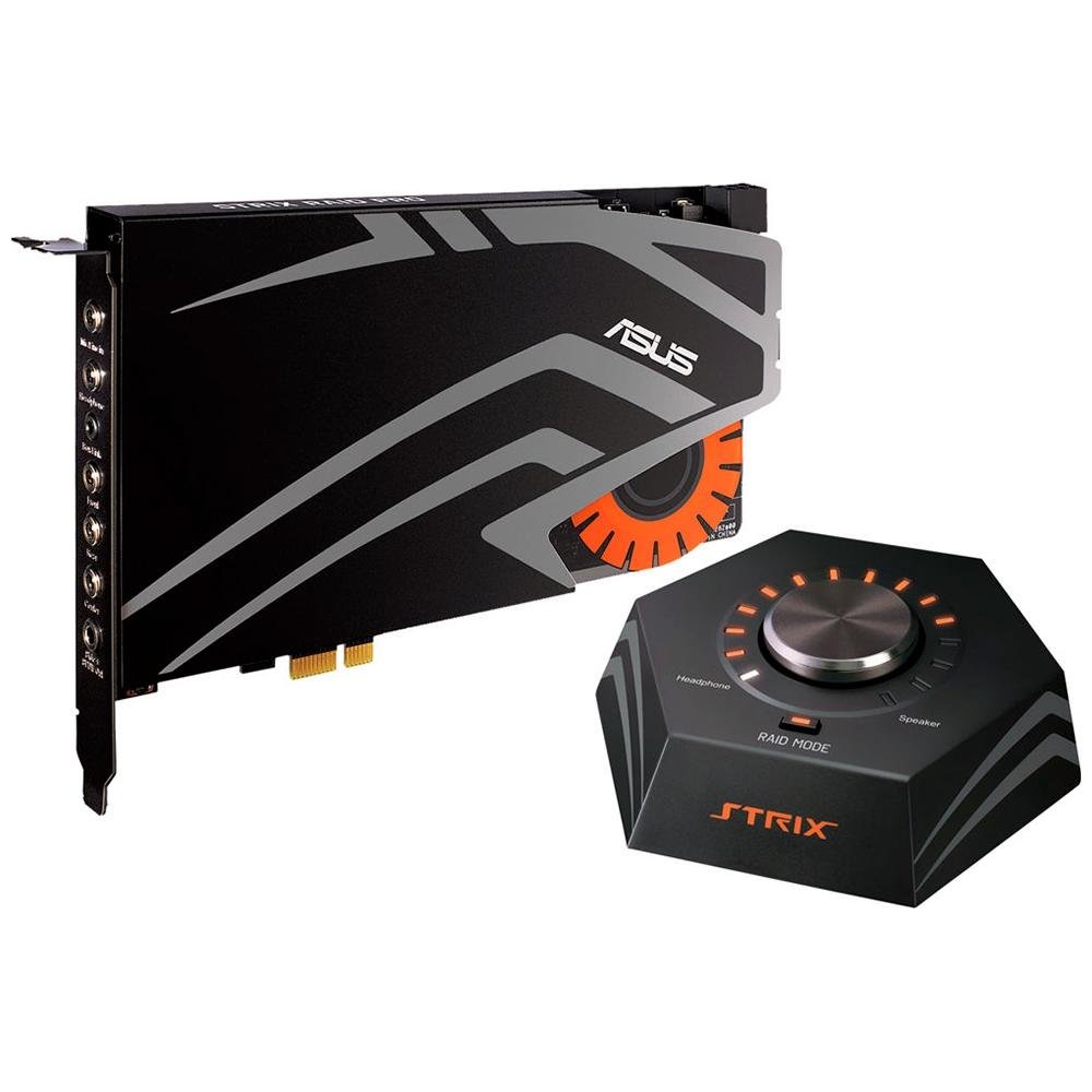 Placa de Som Interna Asus Strix Raid Pro, PCIe, Canais 7.1, Preto ...