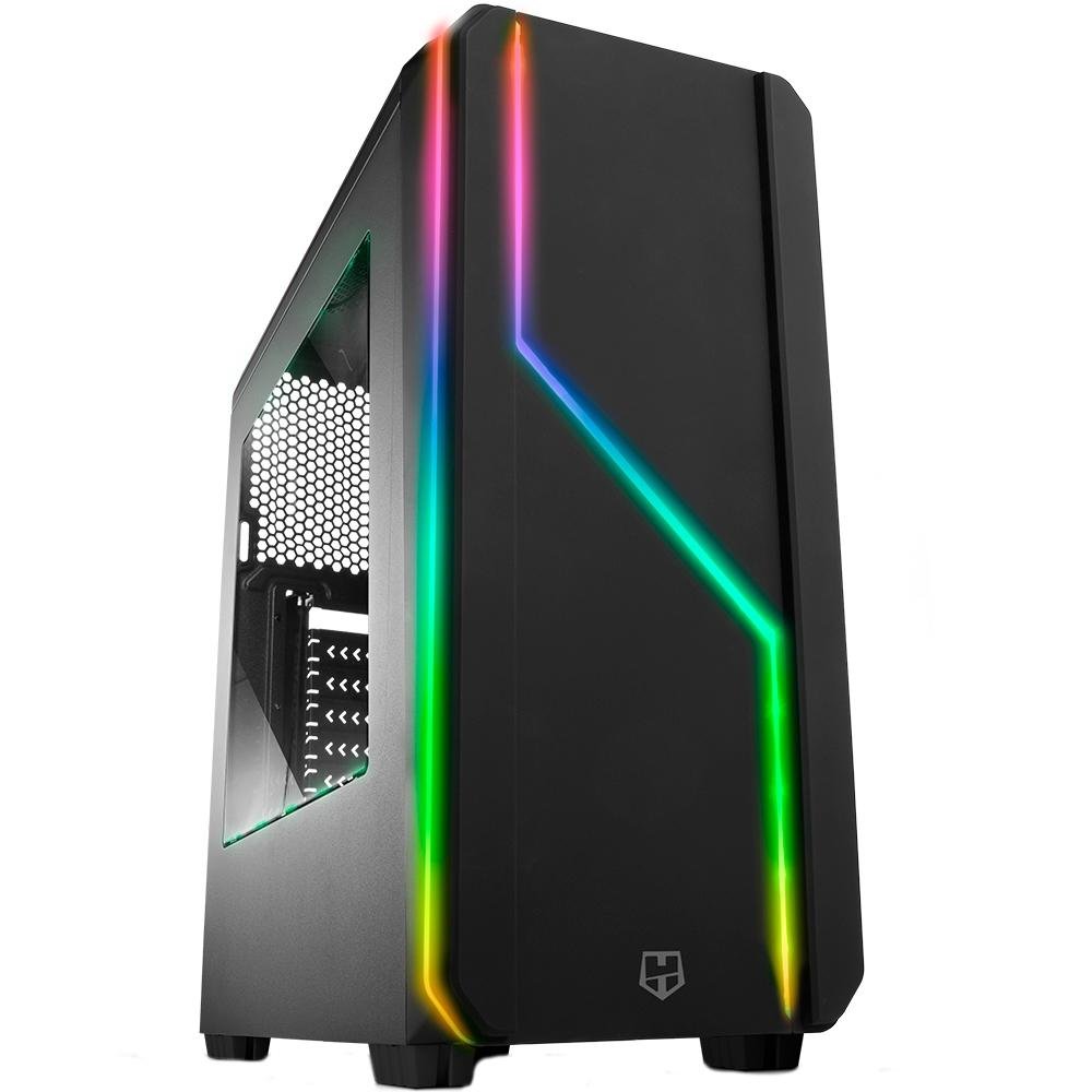Gabinete Gamer Nox Hummer MC Pro Mid Tower ARGB com FAN Lateral em ...