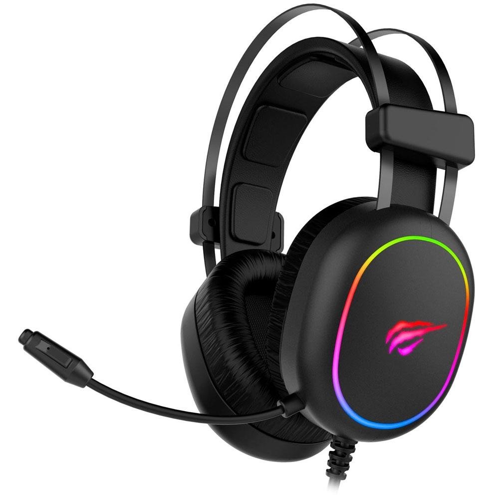 Headset Gamer Havit H2016D, RGB, Preto | KaBuM!