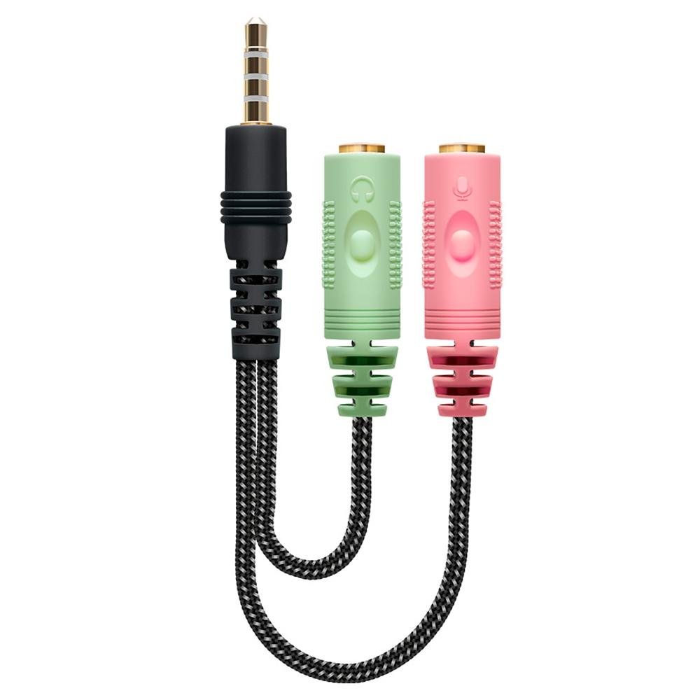 Cabo Adaptador Y Divisor Splitter de Áudio P2/P3 Headset MIC/EAR 3,5mm ...