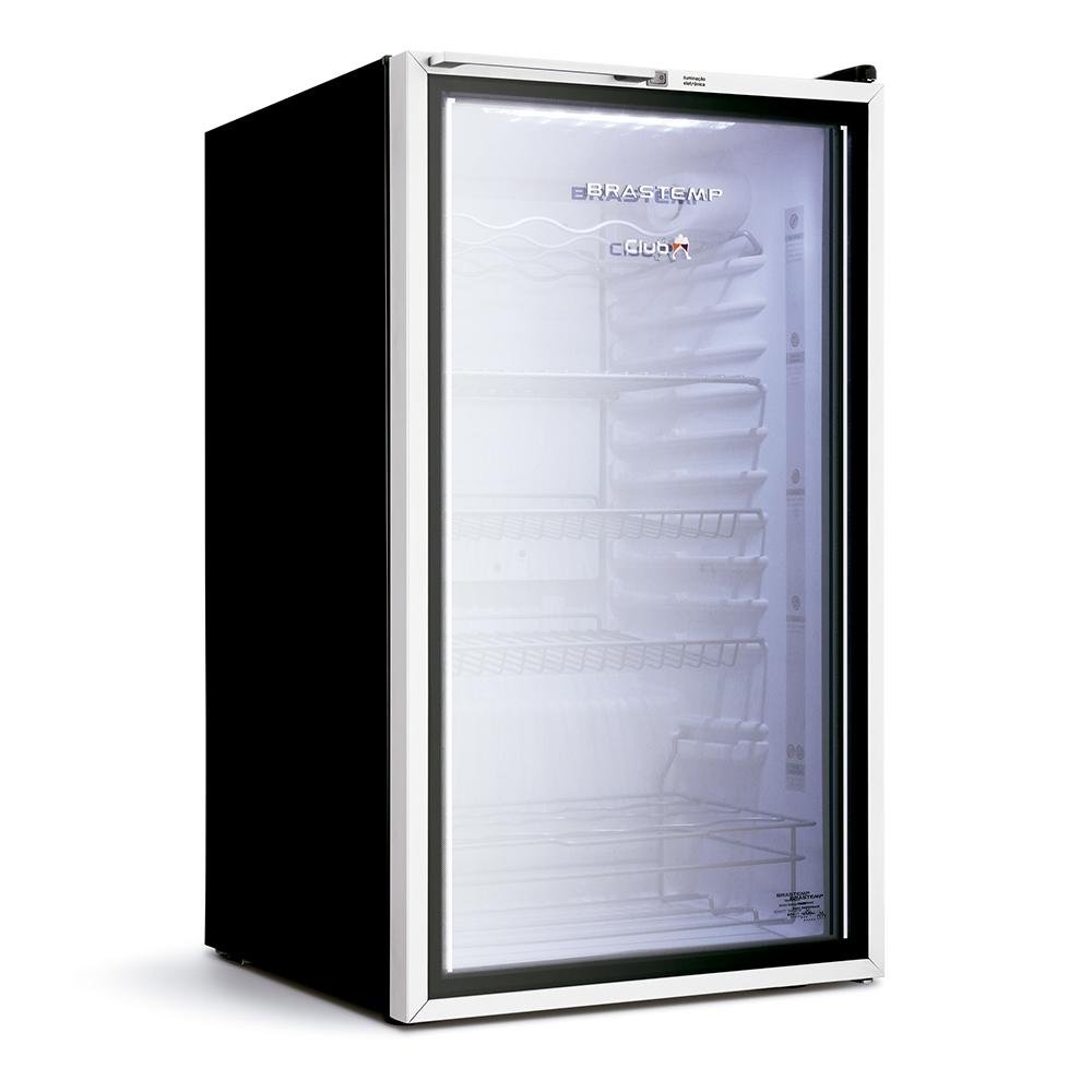 Frigobar Brastemp, 120L, 110V, com Porta de Vidro, Cinza - BZA12AFANA ...