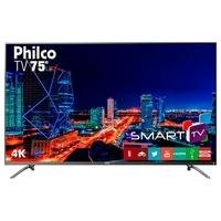 Smart TV Philco 75 Polegadas LED 4K, 3 HDMI, 2 USB, HDR10, Midia Cast e ...