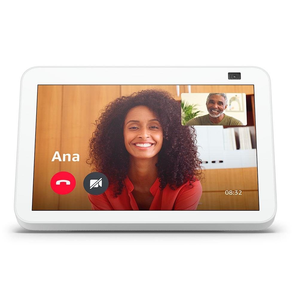 Echo Show 8 da Amazon no Branco, Tela 8 | KaBuM!