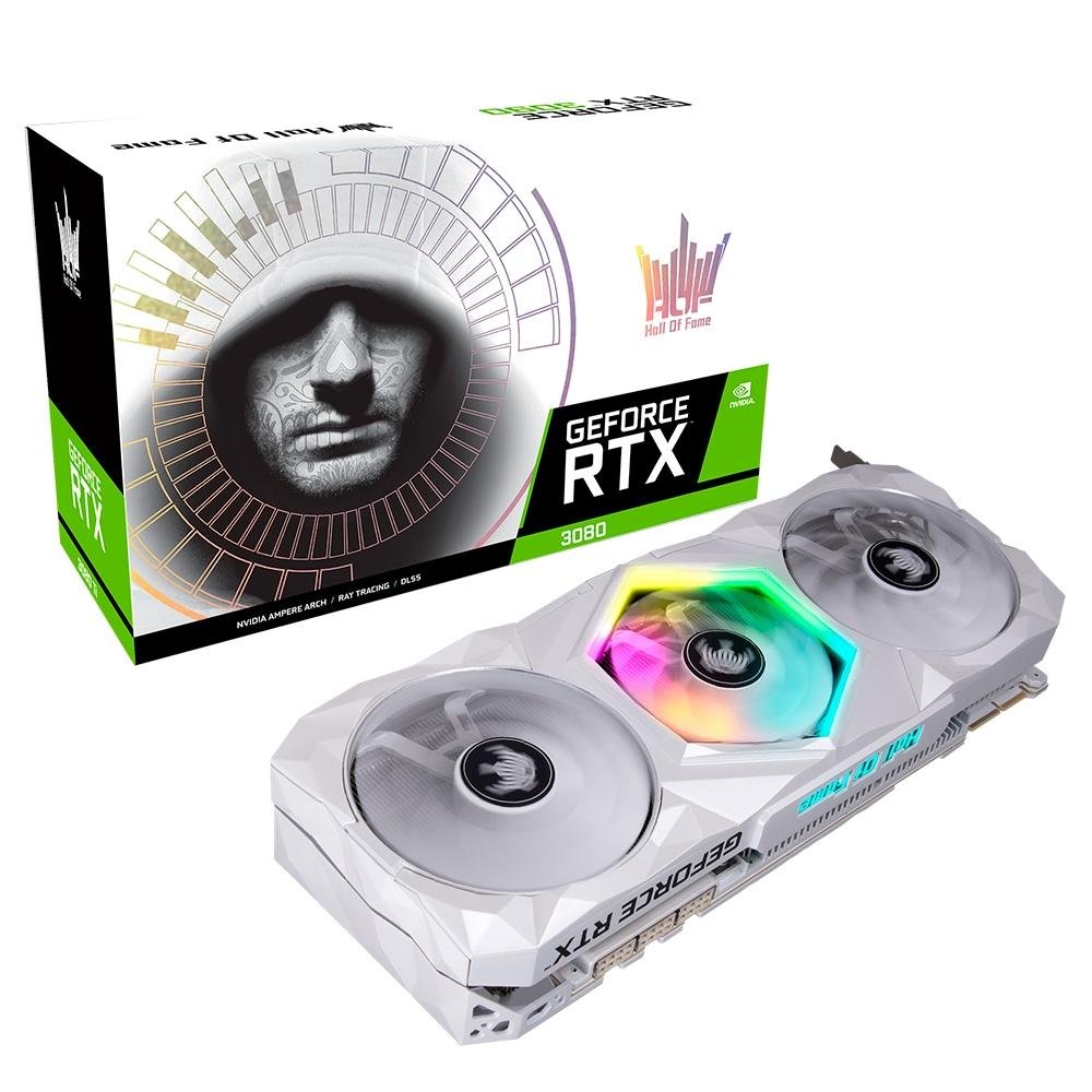 Placa de Vídeo NVIDIA GeForce RTX 3080 HOF, LED ARGB, 10GB GDDR6X, DLSS ...