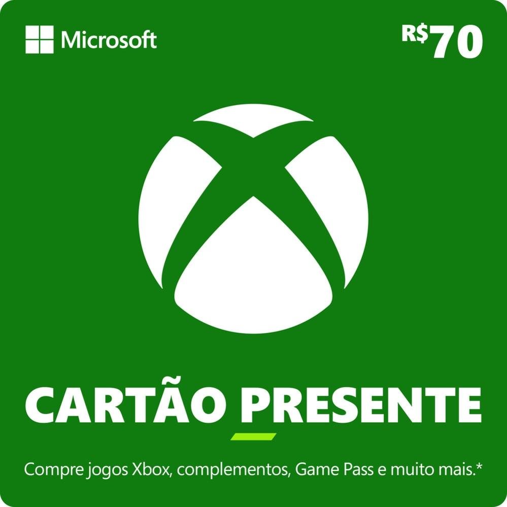 Gift Card Xbox: 70 Reais - Código Digital | KaBuM!
