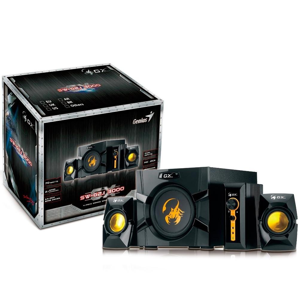 SubWoofer 2.1 Genius SW-G2.1 3000 2.1CH 70 RMS GAMING | KaBuM!