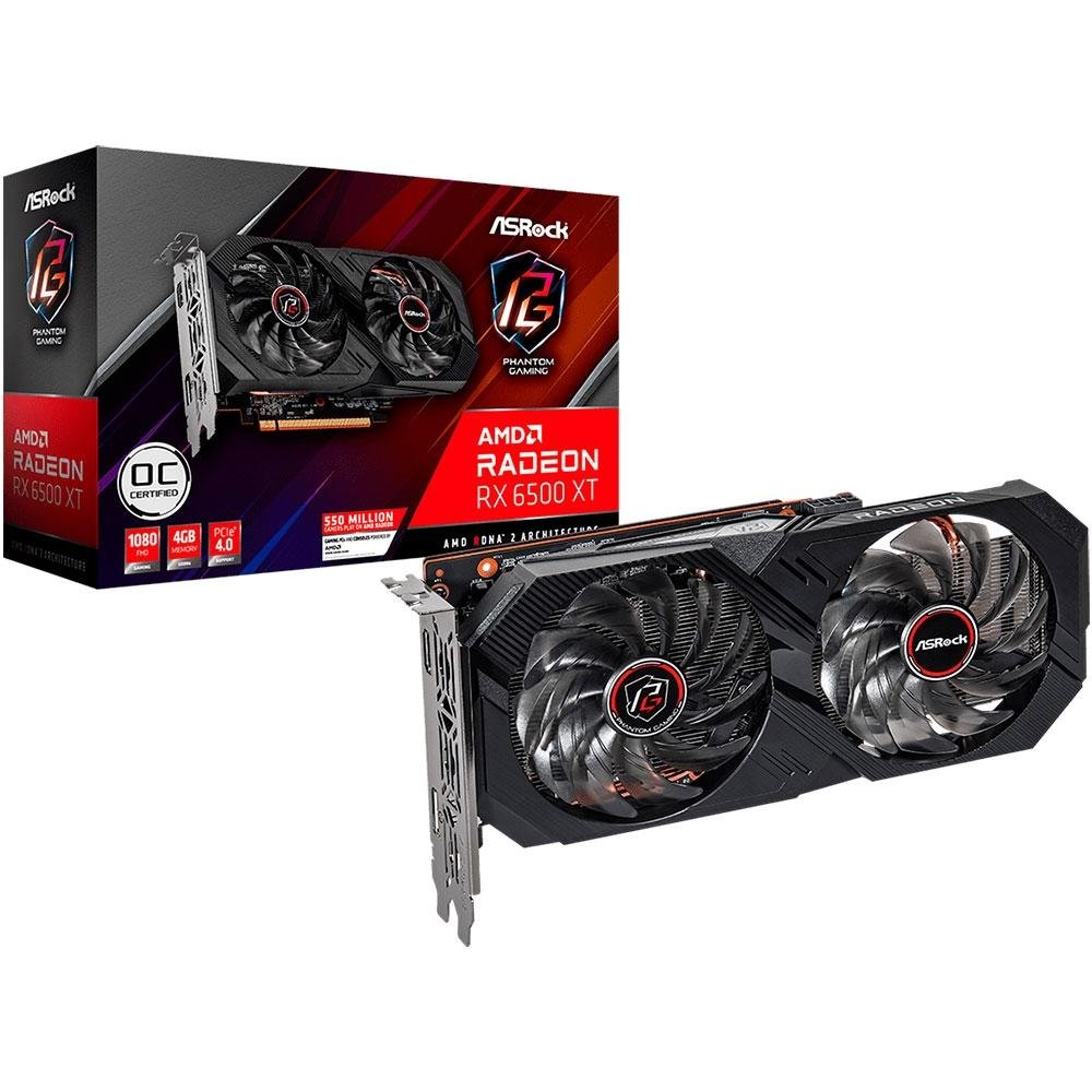 Placa V deo ASRock Radeon RX 6500 XT Phantom Gamin Placa V deo ASRock Radeon RX 6500 XT Phantom Gamin
