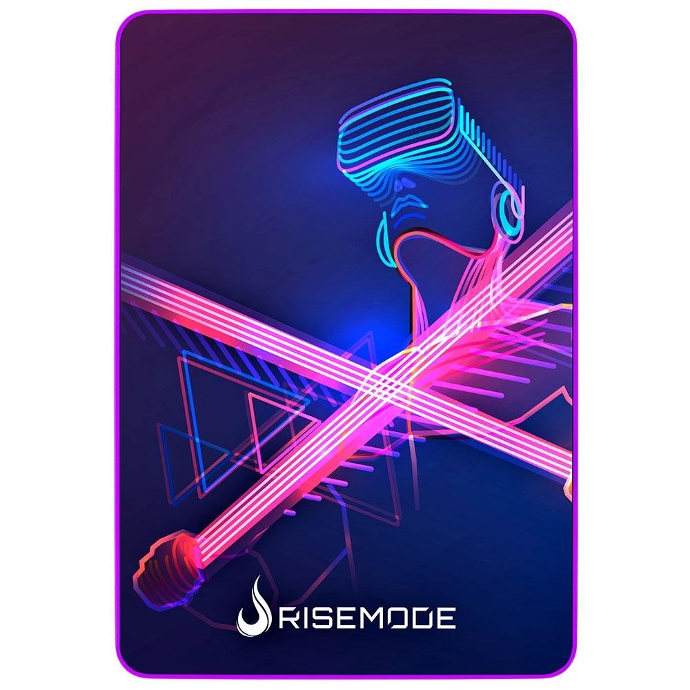 Mousepad Gamer Rise Mode Neon | KaBuM!