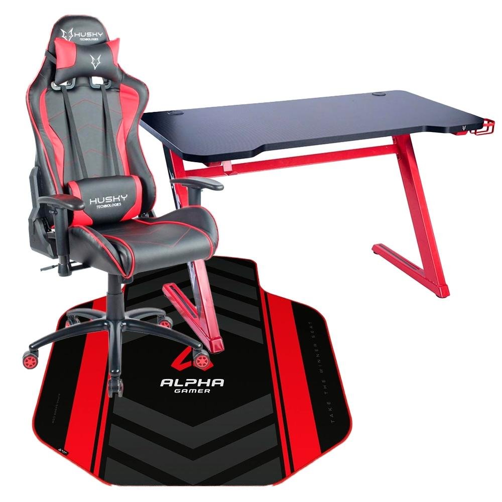 Kit Cadeira Gamer Husky Gaming Storm, Black/Red + Mesa Gamer Husky ...