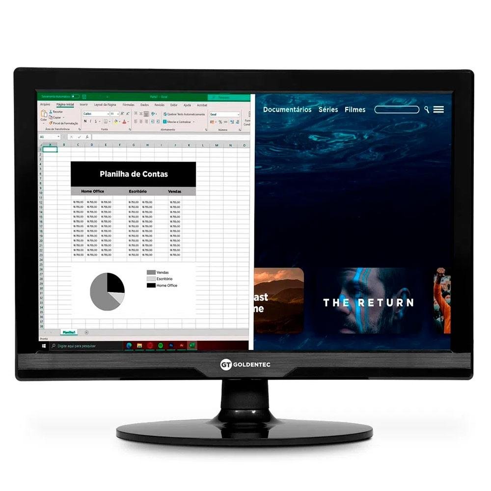 Monitor Goldentec 19 LED, 75Hz, HD, Wide | KaBuM!