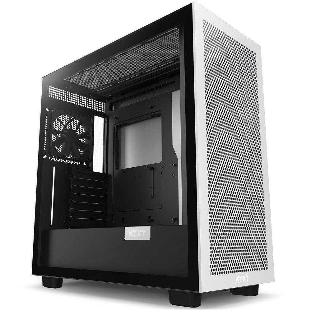 Gabinete NZXT H7 Flow Preto e Branco | KaBuM!