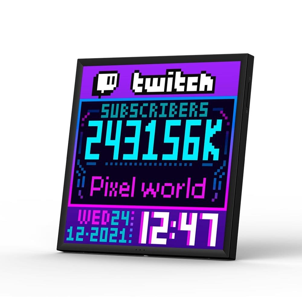 Moldura Digital Divoom Pixoo 64, Wifi, Painel LED, Preto - 90100058194