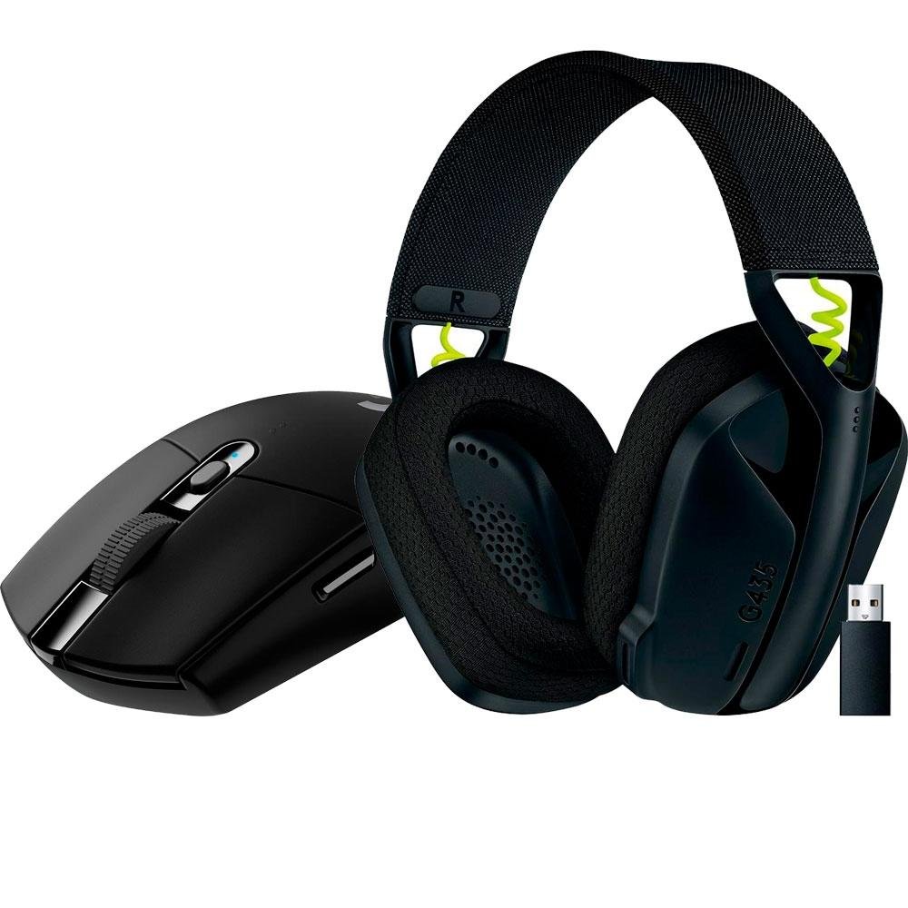 Kit Gamer Logitech - Headset G435 + Mouse G305 | KaBuM!