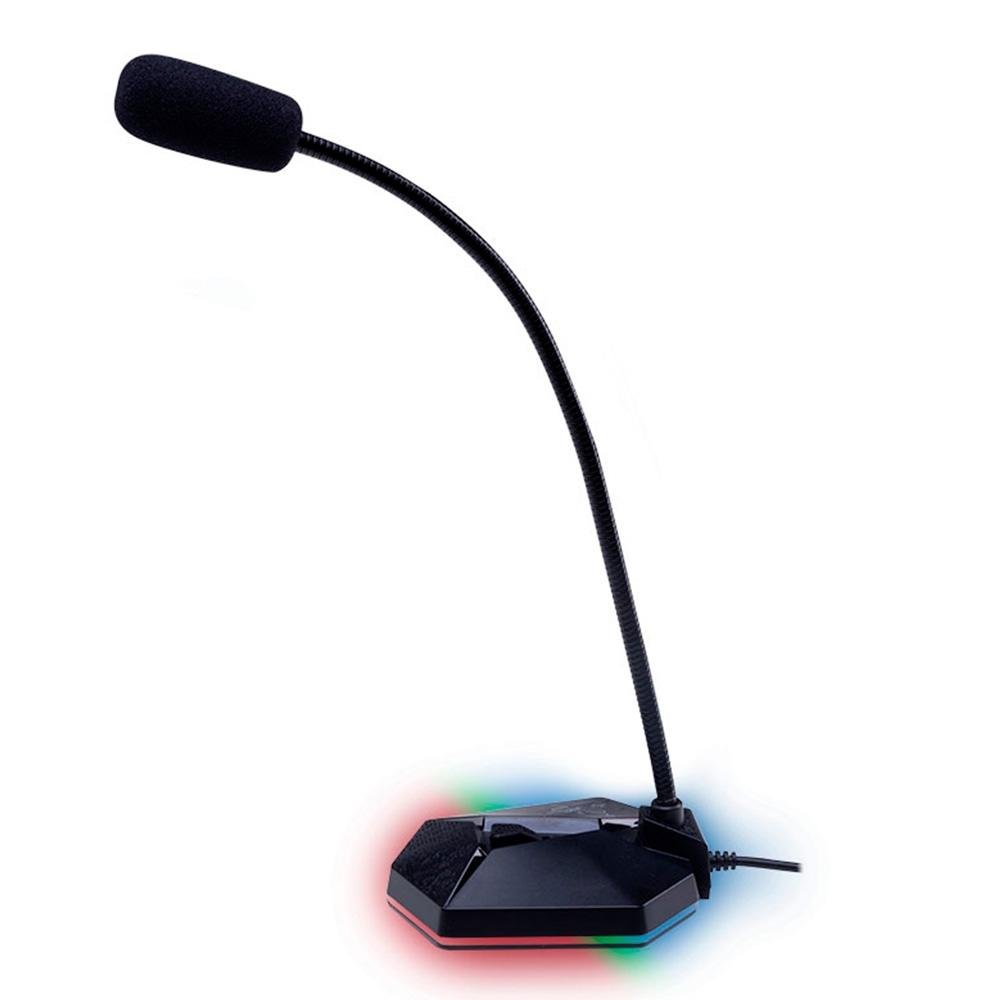 Microfone de Mesa Maxprint MAX, RGB, USB, Preto - 60000112 - Faz a Boa!