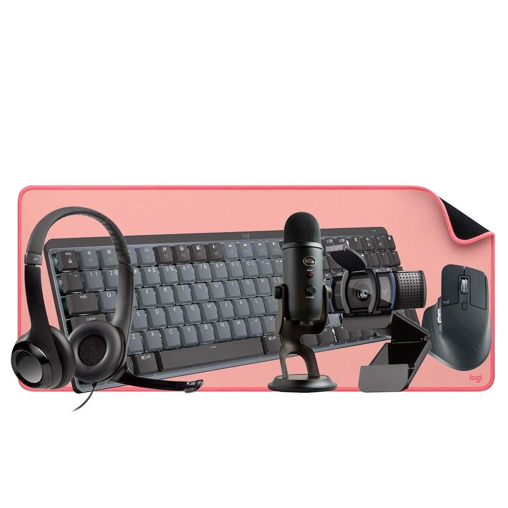 Kit Logitech - Headset H390 + Teclado MX Mechanical + Mouse MX Master ...