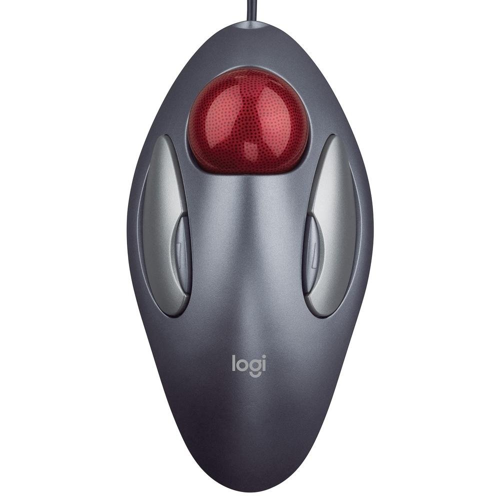 Mouse com fio USB Logitech Trackball Marble com Design Ambidestro e 4 ...