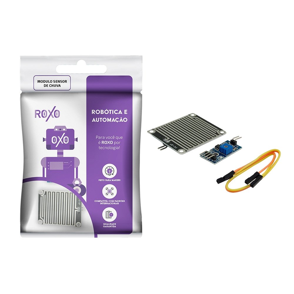 Módulo Sensor De Chuva Roxo Kabum