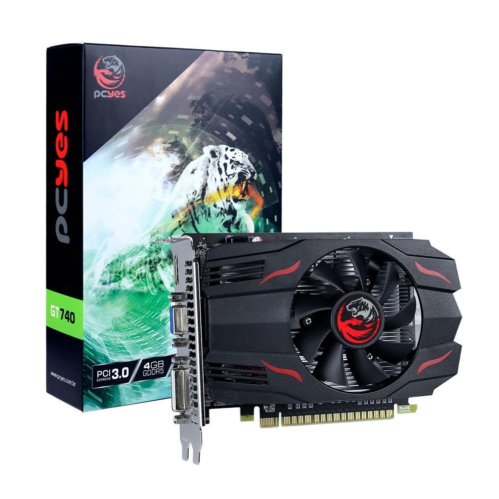 Placa de Vídeo GT740 Pcyes NVIDIA Geforce, 4 GB GDDR5, 128 Bits ...
