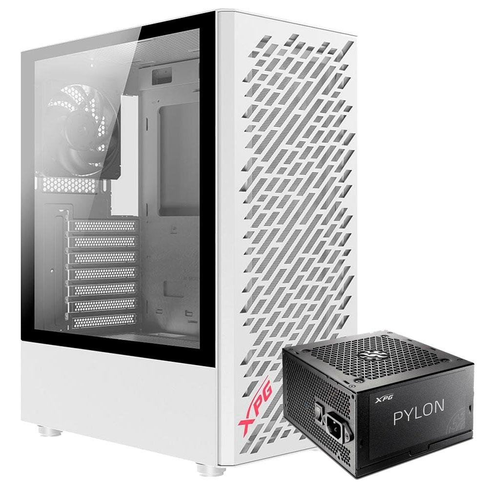 gabinete-gamer-xpg-valorair-mid-tower-atx-lateral-em-vidro-4x-cooler-fan-branco-fonte-xpg-pylon ...