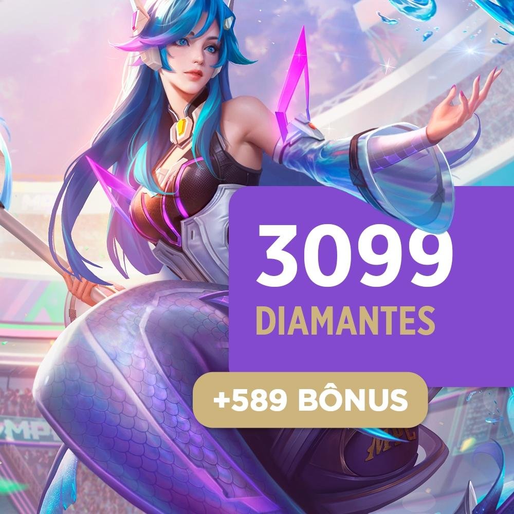Mobile Legends - 3.099 Diamantes + 589 Bônus | KaBuM!
