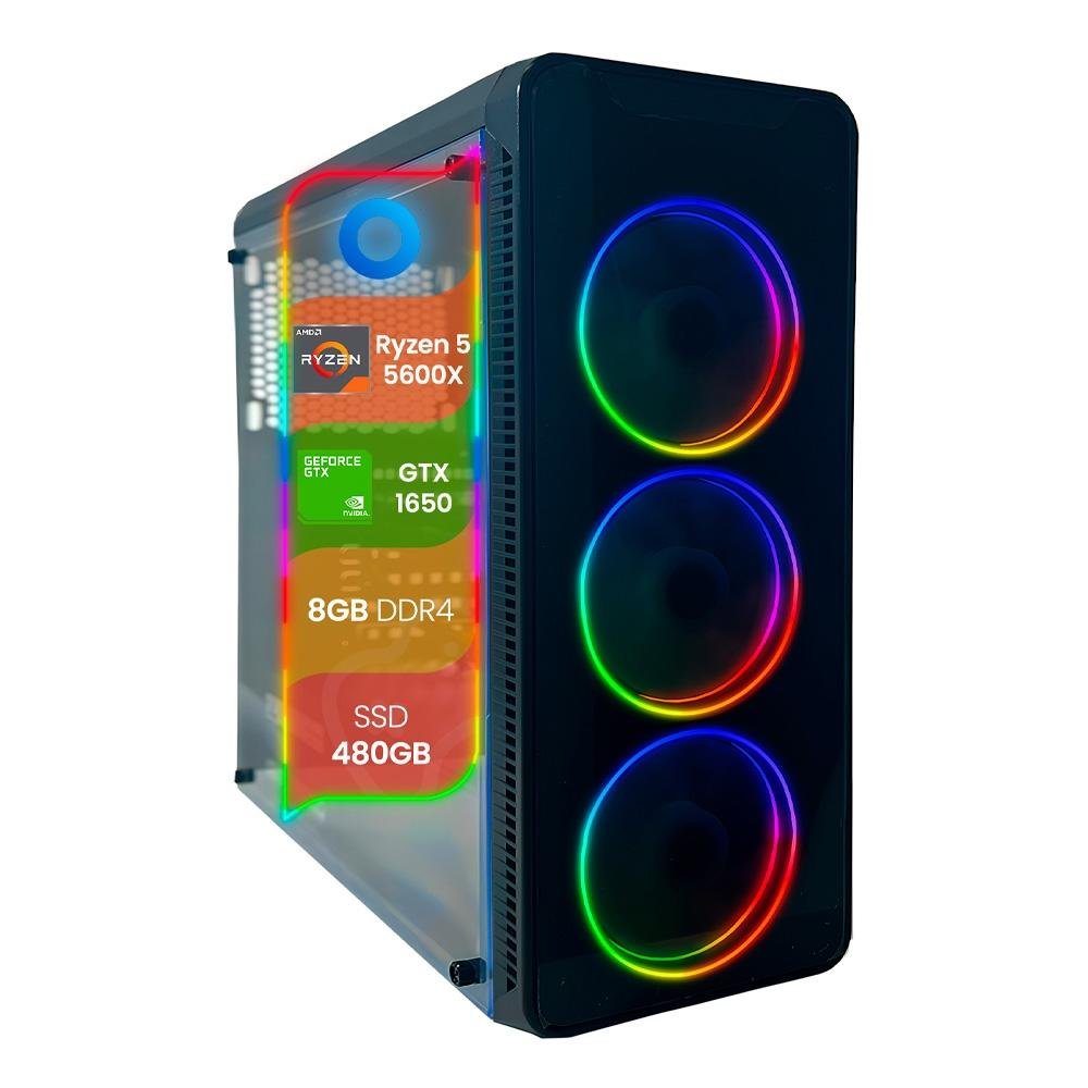 Computador Gamer Concórdia Ryzen 5600X, 8GB, DDR4,