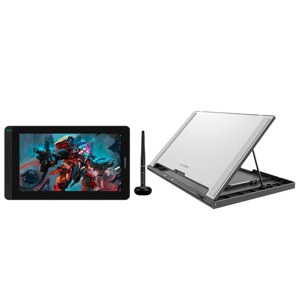 Kit Mesa Digitalizadora Huion + Suporte | KaBuM!