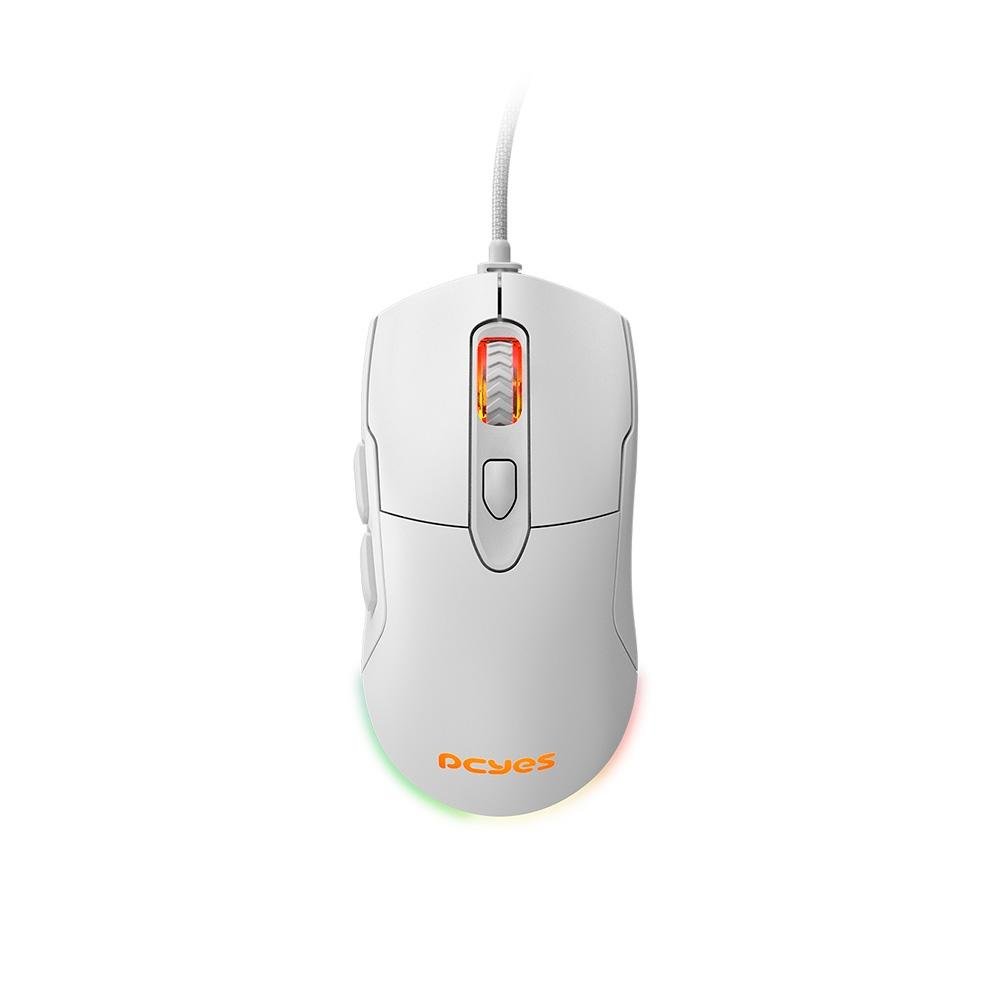 Mouse Gamer Pcyes Malus White Ghost, RGB, 12400 DPI, 6 Botões, Branco ...