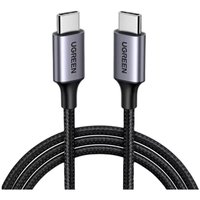 Cabo Turbo PD UGREEN USB-C 60W 1 Metro Preto/Cinza