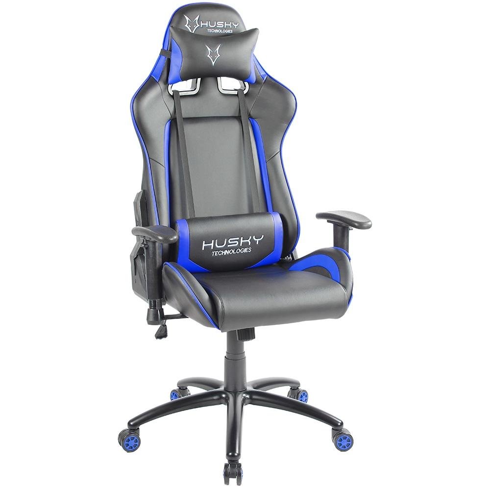 Cadeira Gamer Husky Blizzard Preto e Azul | KaBuM!