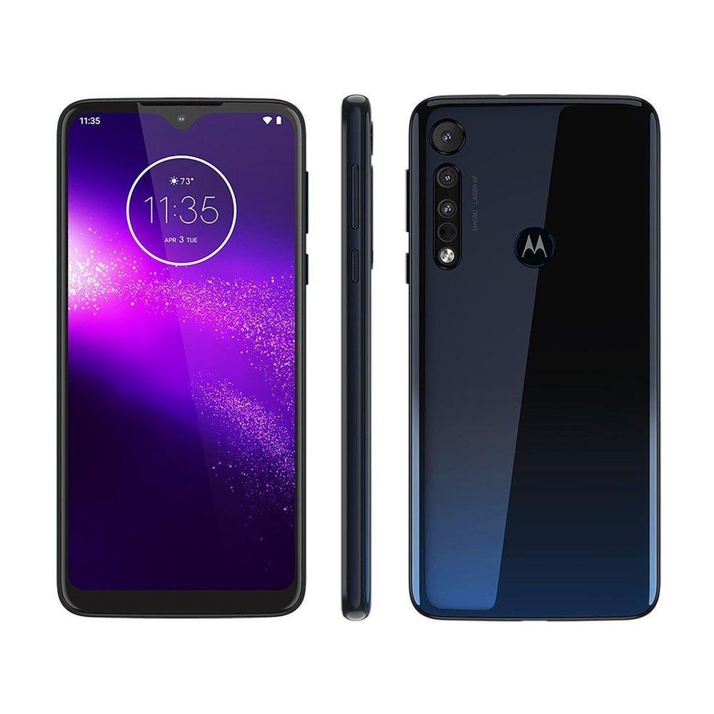 Smartphone Motorola One Macro 64GB, Tela 6.2", Azul Espacial | KaBuM!