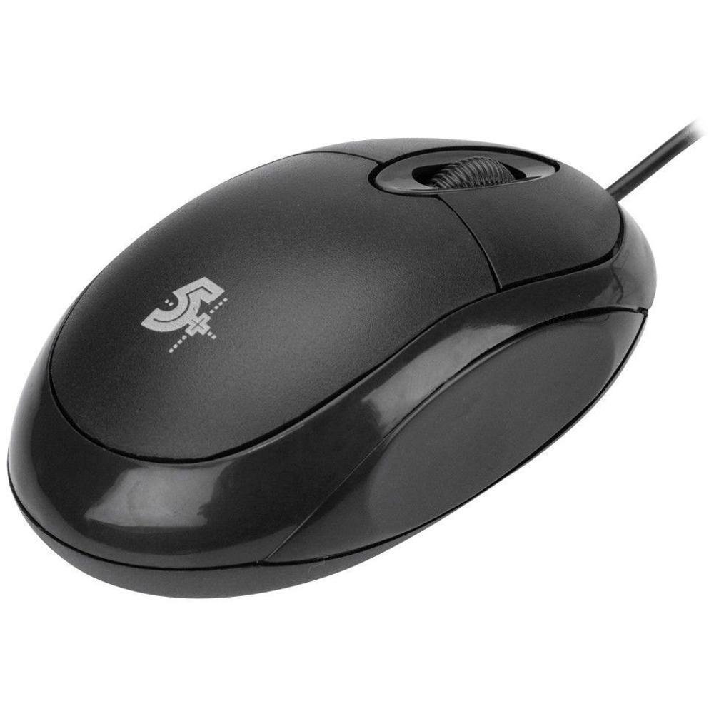 Mouse USB 5+ 1000 DPI, Preto, Office, Box - 015-0043 | KaBuM!