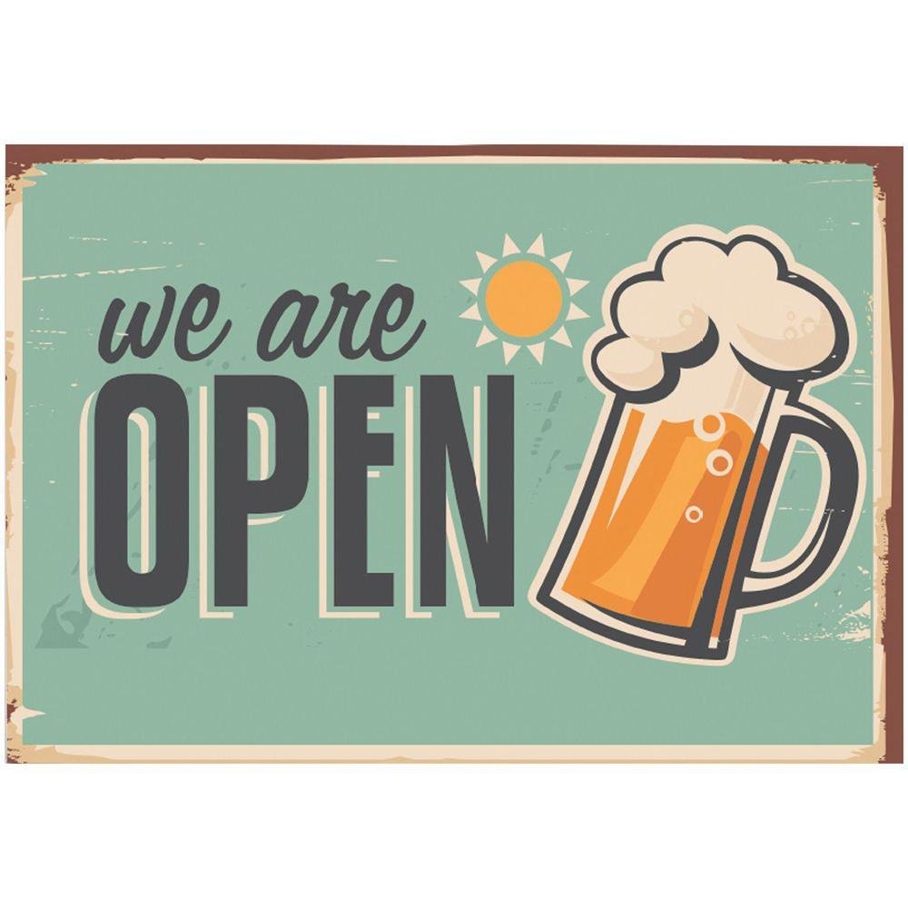 Placa Decorativa MDF Open Bar 20x29cm