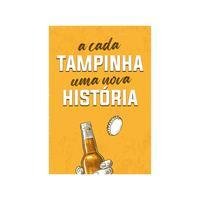 Placa Decorativa MDF Open Bar Tampinha 20x29cm