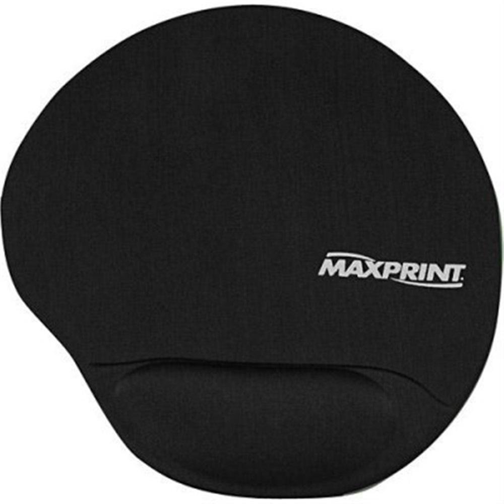 Mouse Pad Maxprint Apoio para Pulso Preto | KaBuM!
