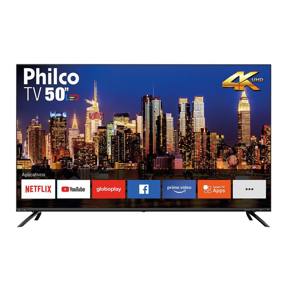 Smart TV Philco 50” PTV50G70SBL, 4K LED Bivolt | KaBuM!