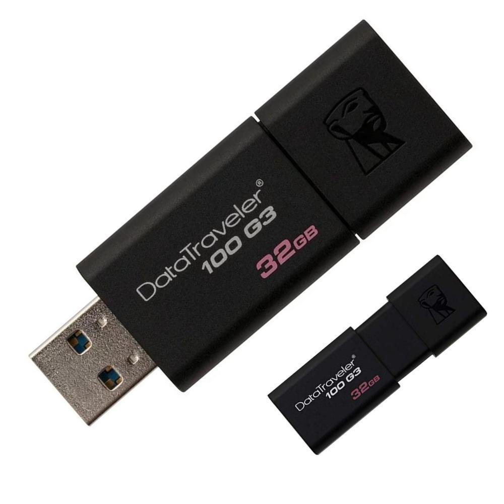 Pen Drive 32GB Kingston DataTraveler, USB 3.0 - DT100G3 | KaBuM!