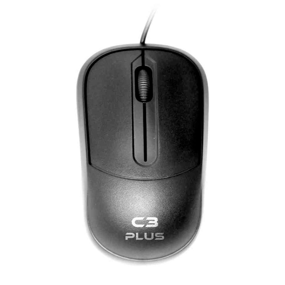 Mouse C3 Tech Básico Preto Usb Preto Ms-35k - Escorrega o Preço
