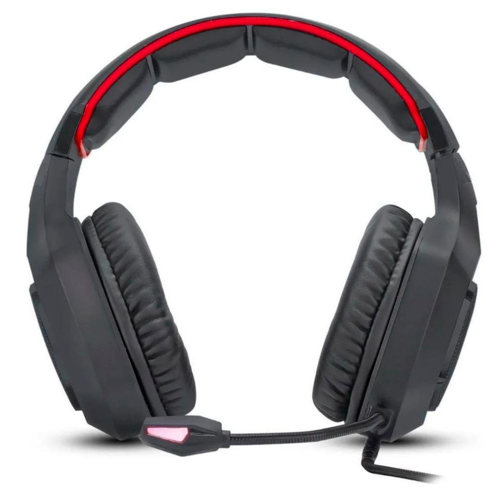 Headset Gamer Pro 5 Kill, Vermelho/Preto, Knup - KP-401 - Escorrega o Preço