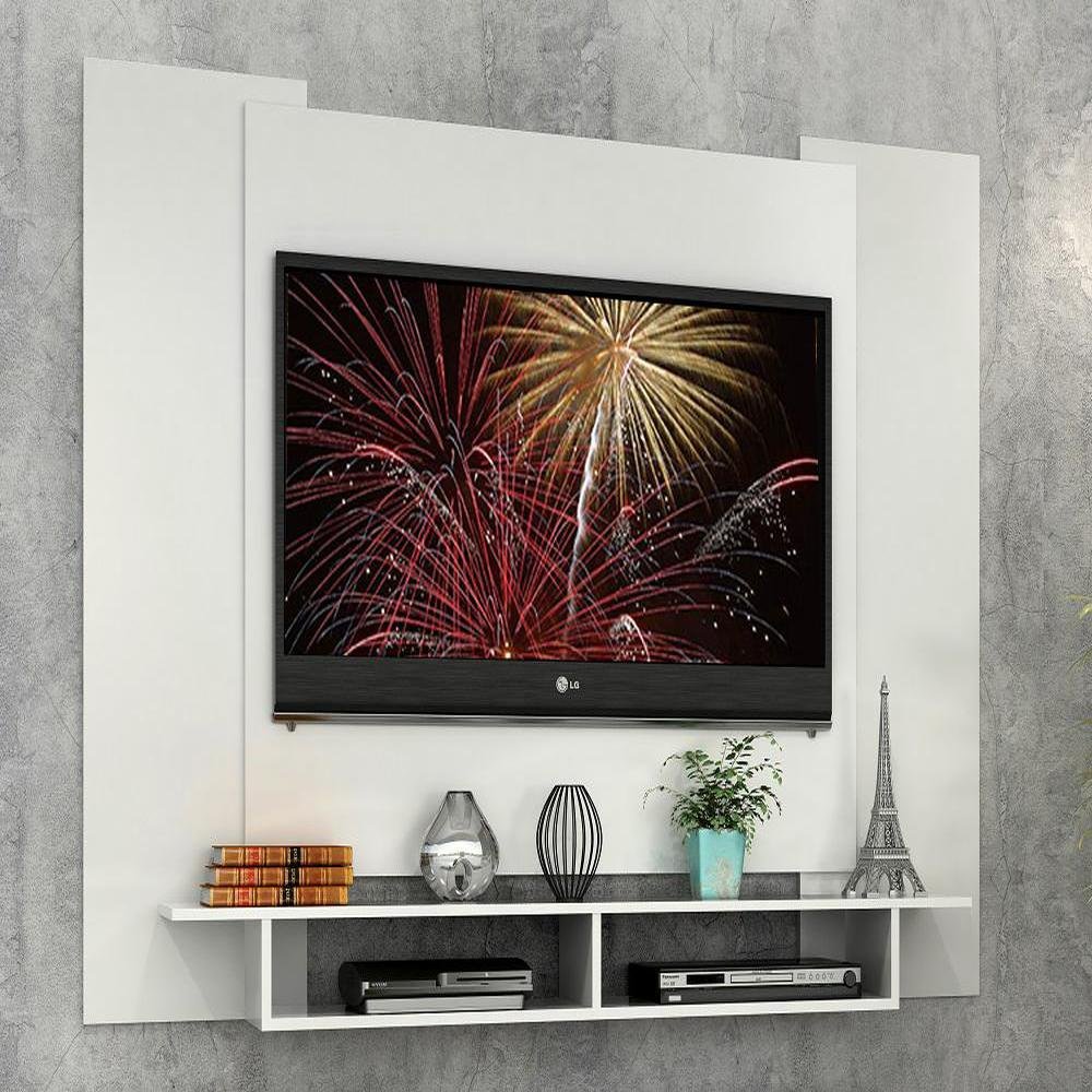 Painel Com Nicho Com Nicho Riviera 1,6 M Para Tv 55´´ Branco