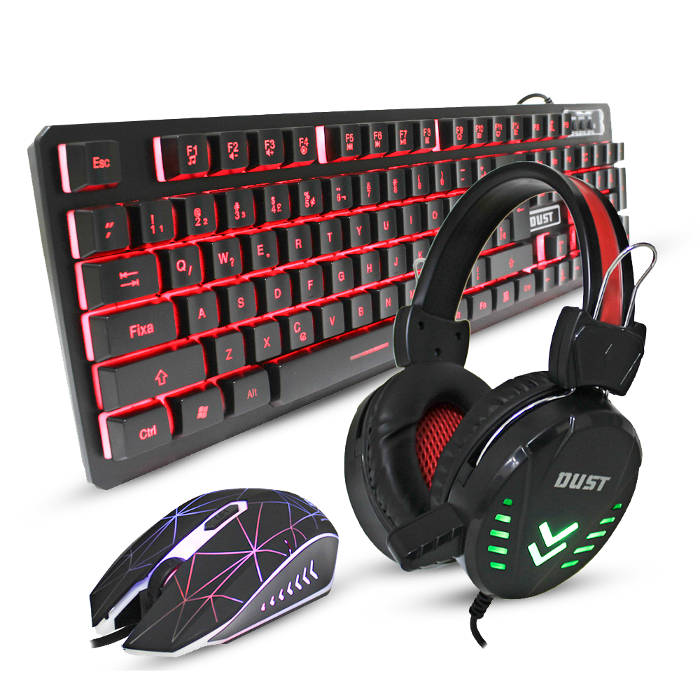 Kit Gamer 3 em 1 Dust KaBuM