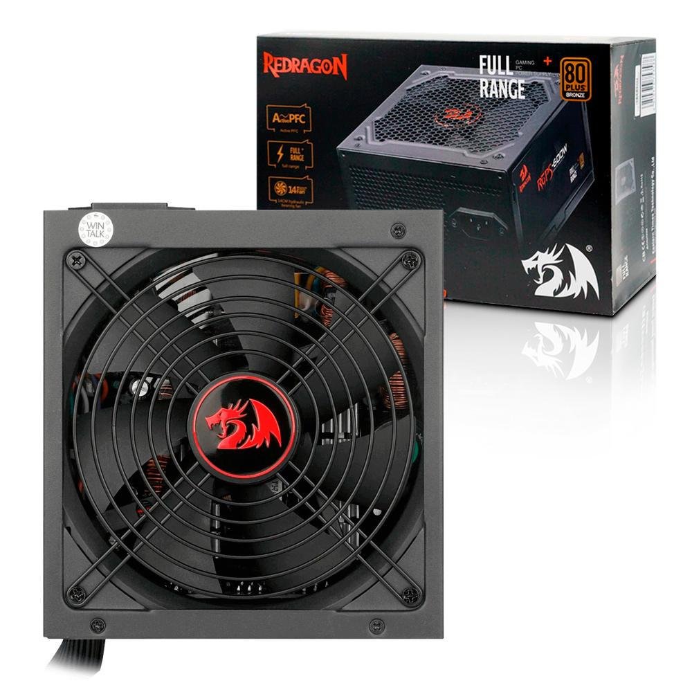 Fonte Redragon 600w 80 Plus Bronze Gcps002 KaBuM