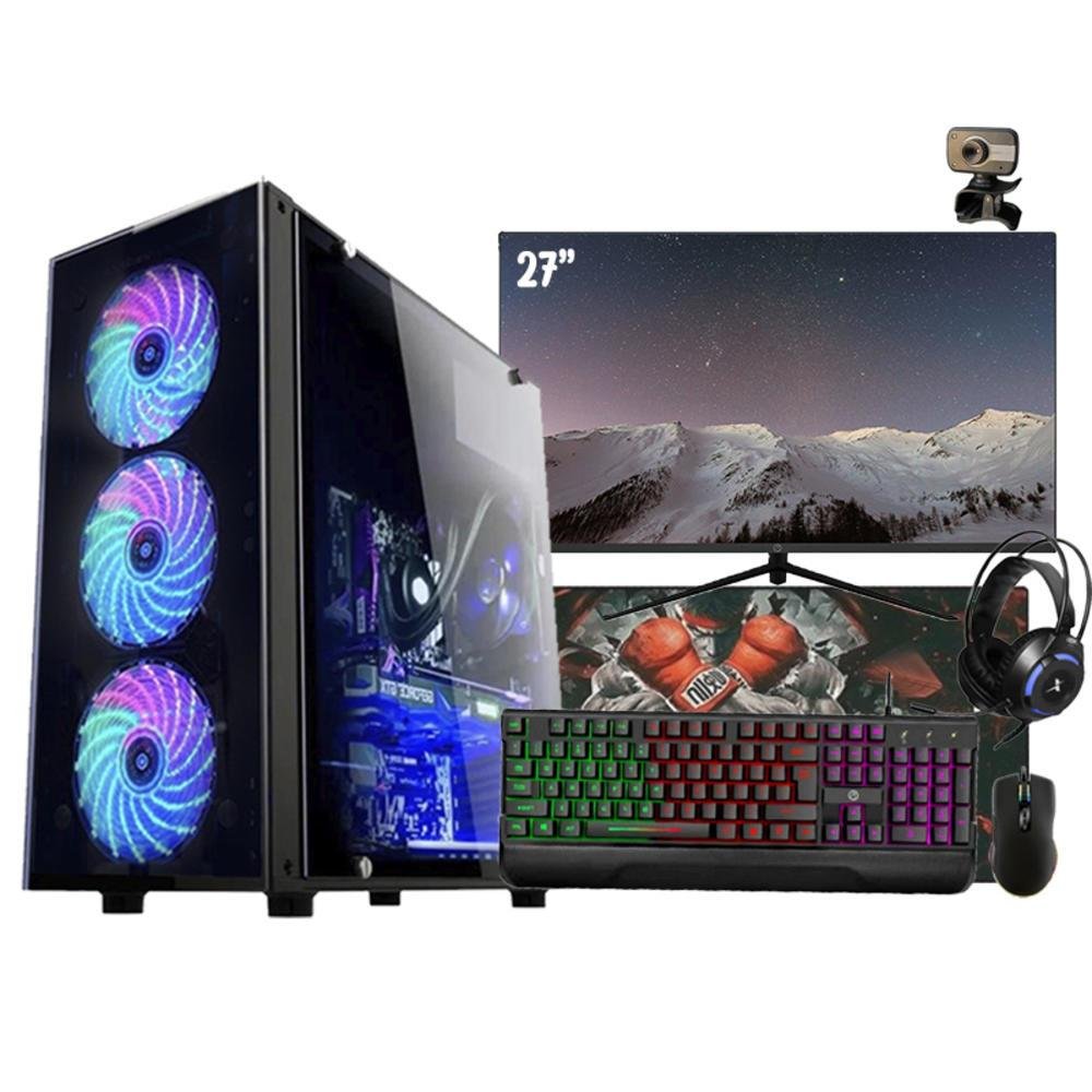 PC Gamer I7, 16GB, SSD 120GB, GTX1050, HD 1TB, Monitor 27 Polegadas ...