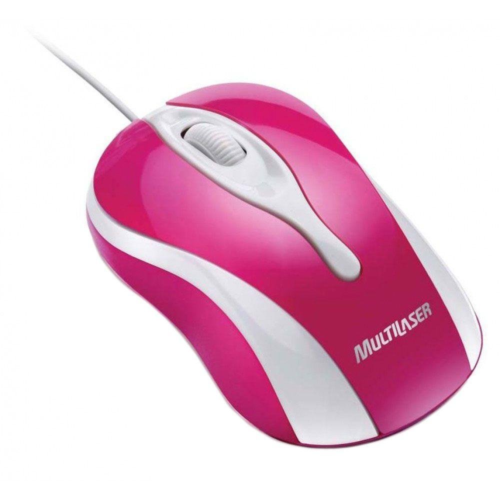 Mouse Optico Multilaser Mo143 Colors Magenta | Kabum!