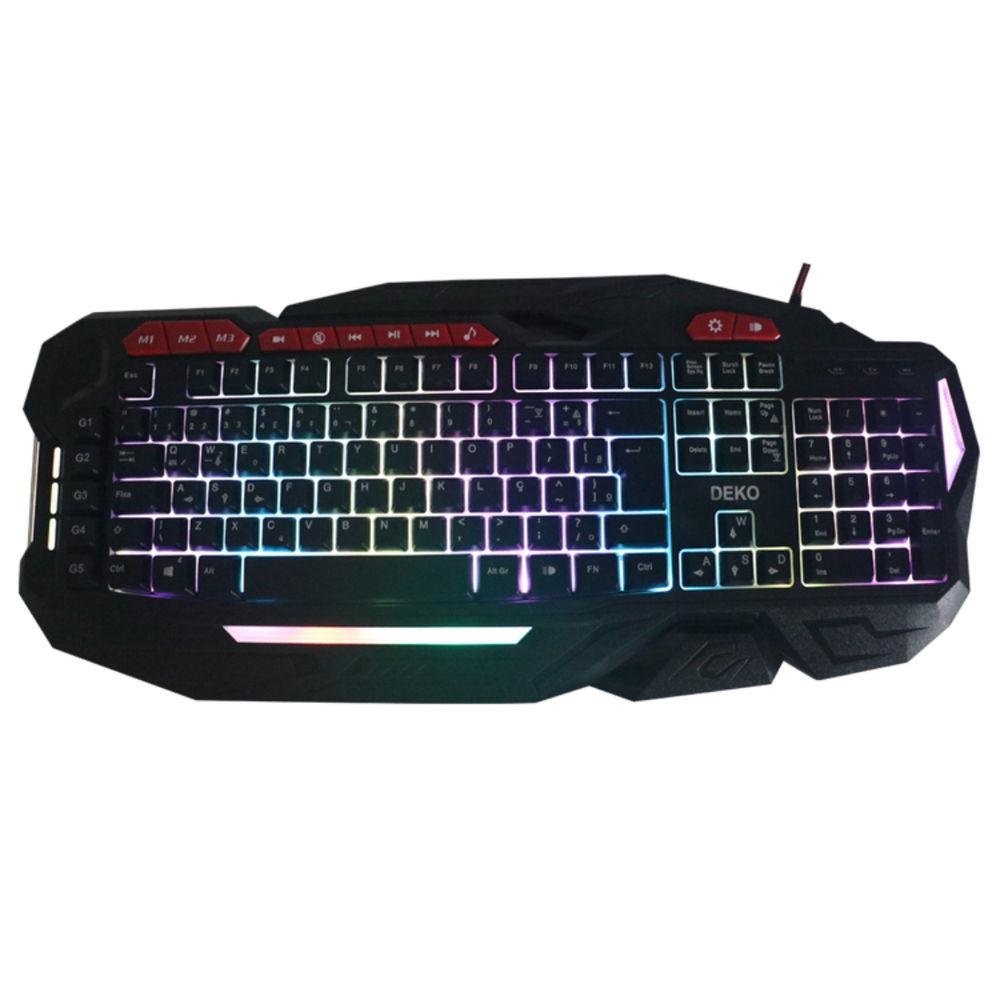 Teclado Gamer Led Rgb Tecla Ghost Luminoso Neon Rl-k20 Deko | KaBuM!