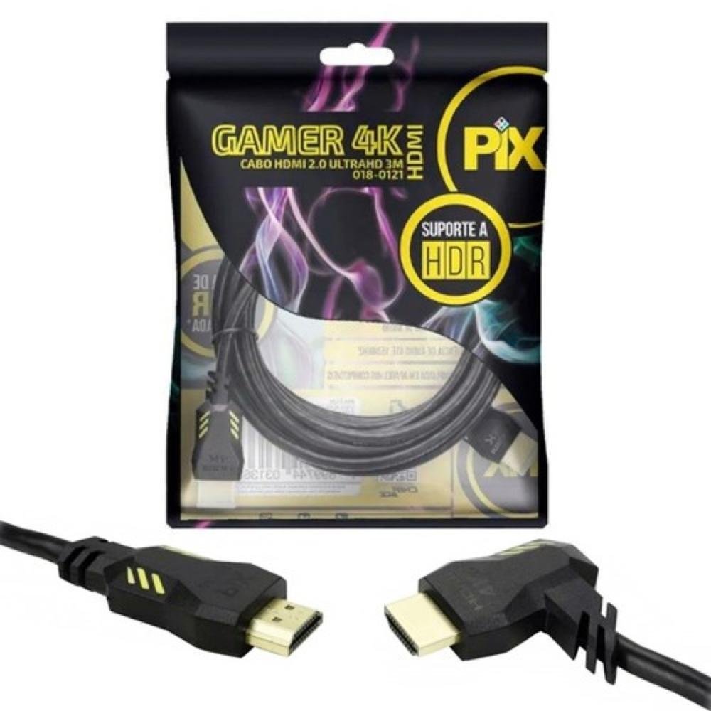 Cabo Pix HDMI GAMER - 2.0 4K HDR 19P 3M | KaBuM!