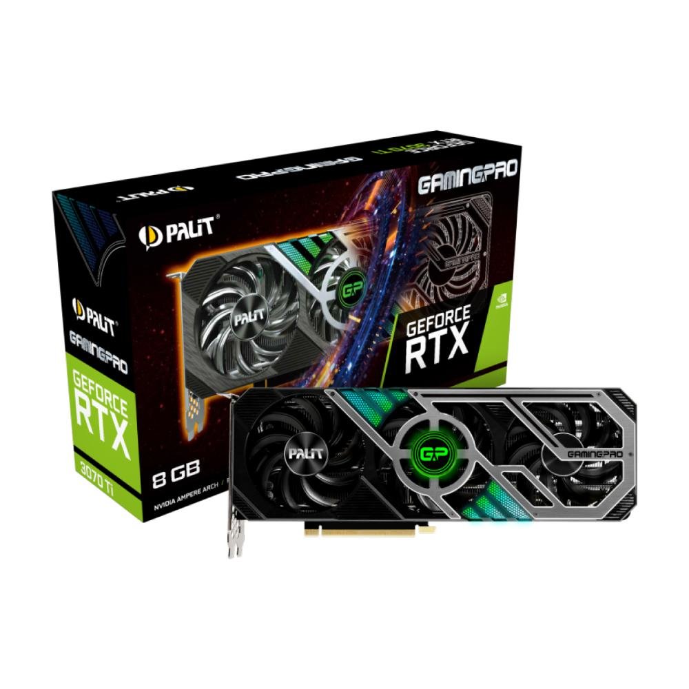 PLACA DE VIDEO PALIT NVIDIA GEFORCE RTX 3070 TI GAMINGPRO, LHR, 8GB, GDDR6X, DLSS, RAY TRACING ...
