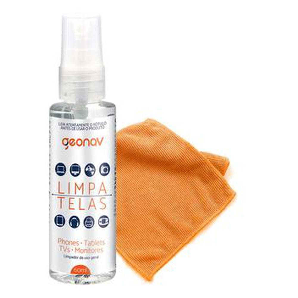 Limpa Tela Kit Com Pano Microfibra Geonav 60ml Sc60m - Escorrega o Preço