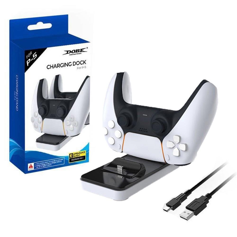 Carregador Dobe Dock Duplo Controle Ps5 Preto