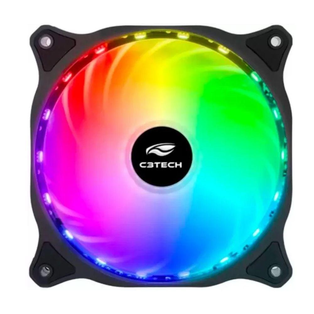 Cooler FAN C3Tech Storm, 120mm, LED Colorido - F9-l150RGB - Faz a Boa!