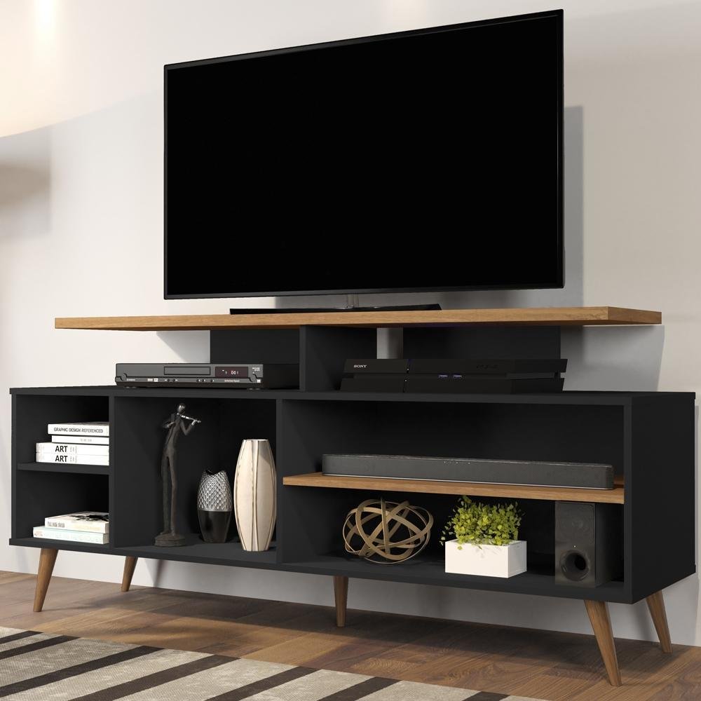 Rack Para Tv Lola Preto E Canela